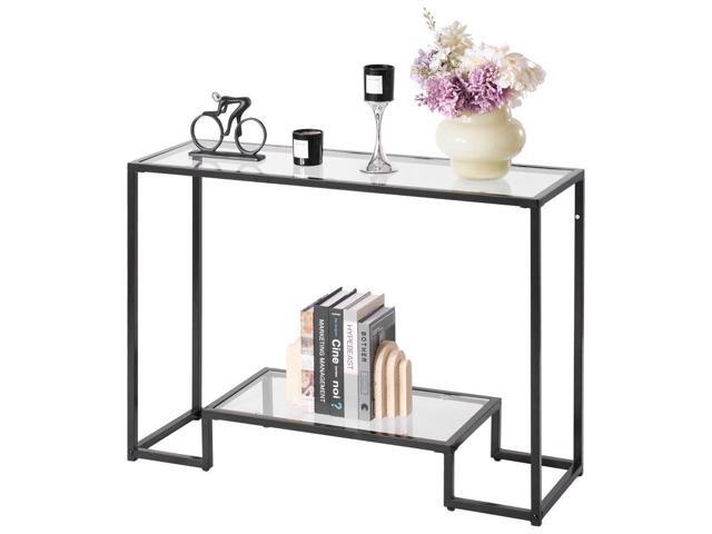 Click here for VEVOR 2-Tier Glass Console Table  Modern Rectangle... prices