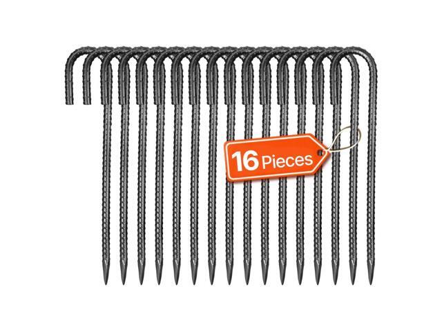 Click here for 12-Inch 16 Pack Rebar Stakes Heavy Duty J Hook Gal... prices