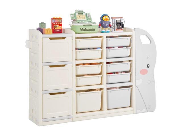 Click here for 4-Tier Kids Toy Storage with 10 Plastic Movable Bi... prices