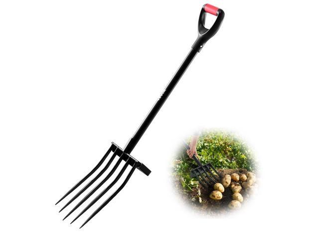 Click here for 5 Tines Garden Fork Tool Metal Handle 41 in Spadin... prices
