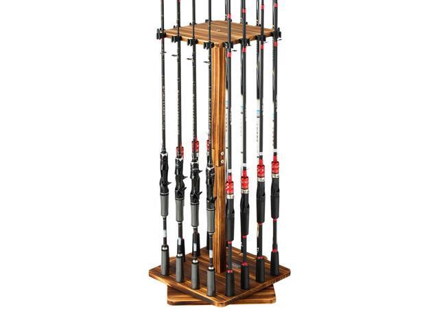 Click here for 16 Pole Fishing Rod Holder Wood Fishing Rack for G... prices