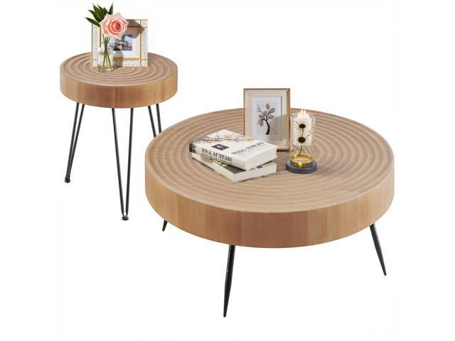 Click here for VEVOR 2 Pieces Round Coffee Tables Sets  31.3 in I... prices