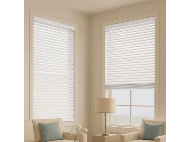Click here for Faux Wood Blinds 2 Slat 34.5 W x 60 H Cordless Win... prices