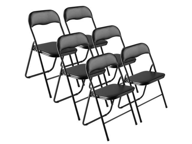 Click here for 6 Pack Folding Chairs Portable Leather Chairs with... prices