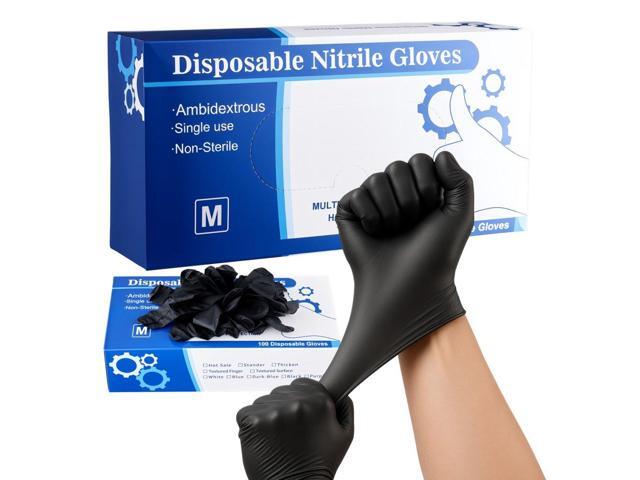 Click here for Black Nitrile Disposable Gloves 4.5 Mil Latex & Po... prices