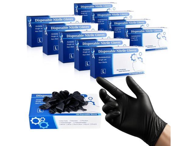 Click here for Black Nitrile Disposable Gloves 4.5 Mil Latex & Po... prices