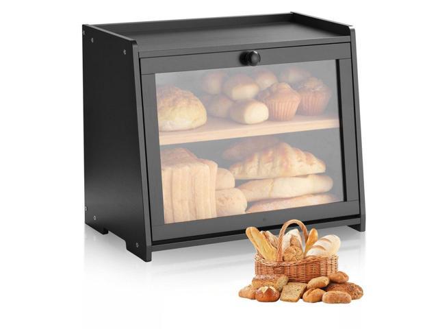 Click here for Double Layer Bread Box for Kitchen Counter Bamboo... prices