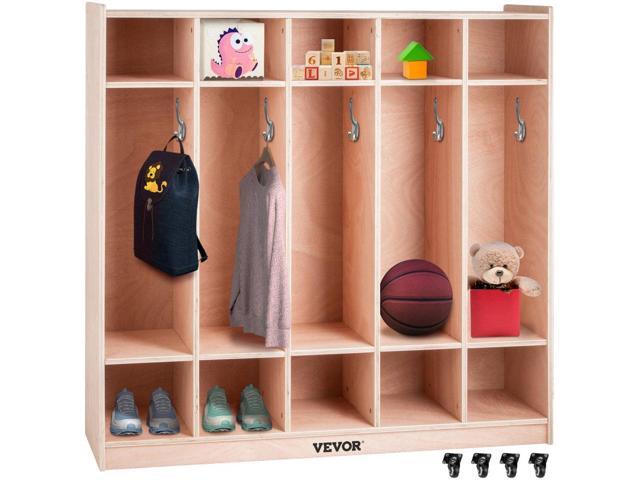 Click here for VEVOR Preschool Cubby Lockers 5-Section Plywood Bi... prices