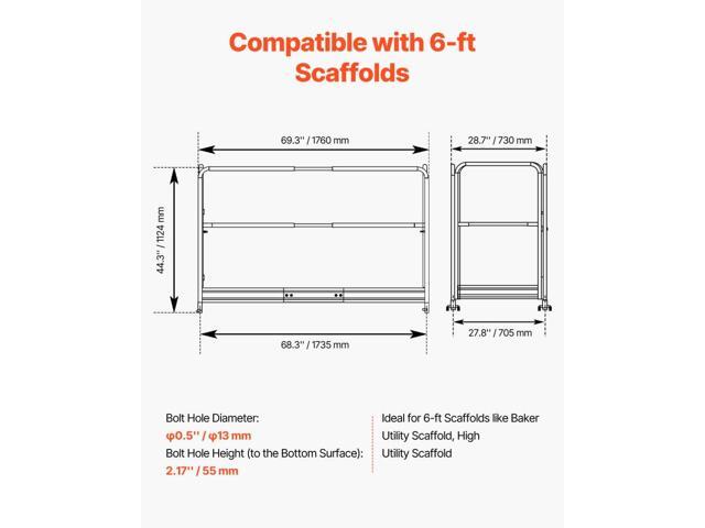 Click here for 6ft Scaffolding Safety Guard Rail System For Baker... prices