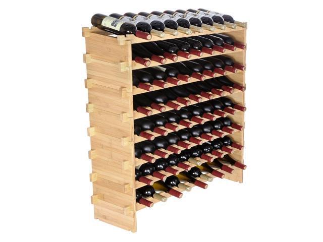 Click here for VEVOR 72 Bottle Stackable Modular Wine Rack Bamboo... prices