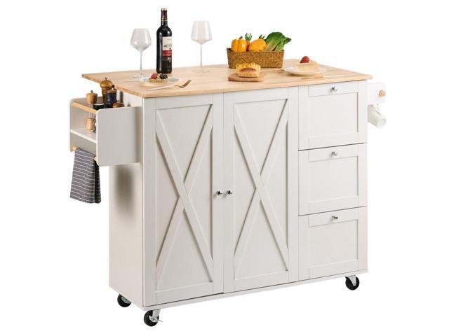 Click here for VEVOR Kitchen Island Cart with Solid Wood Top  45.... prices