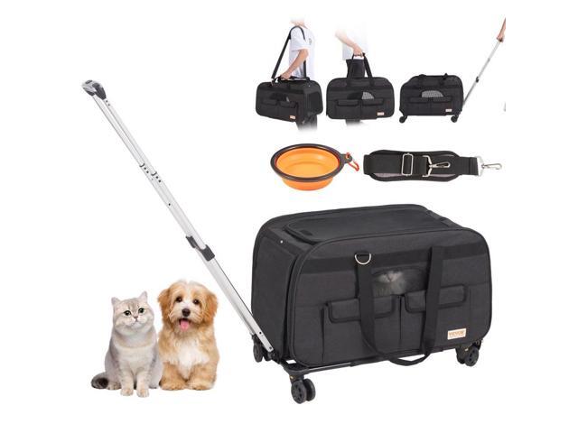 Click here for VEVOR Cat Carrier with Wheels  Rolling Pet Carrier... prices