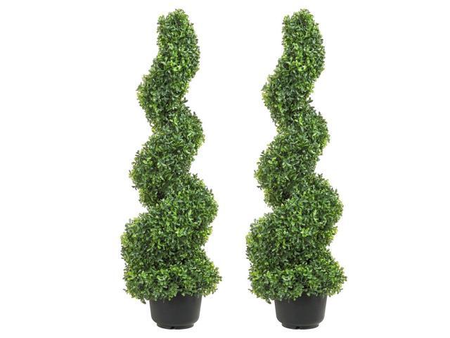 Click here for VEVOR 2 pcs. Artificial Boxwood Tower Topiary Spir... prices