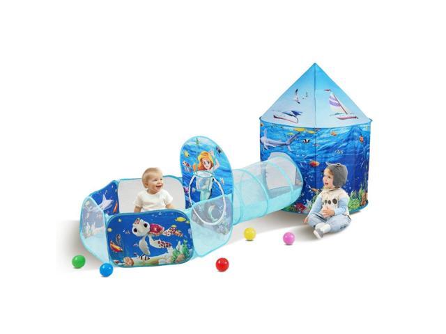 Click here for VEVOR 3 in 1 Kids Play Tent with Tunnel  Basketbal... prices