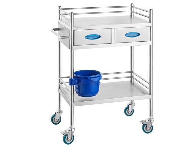Click here for VEVOR Lab Serving Cart  2 Layers Stainless Steel U... prices