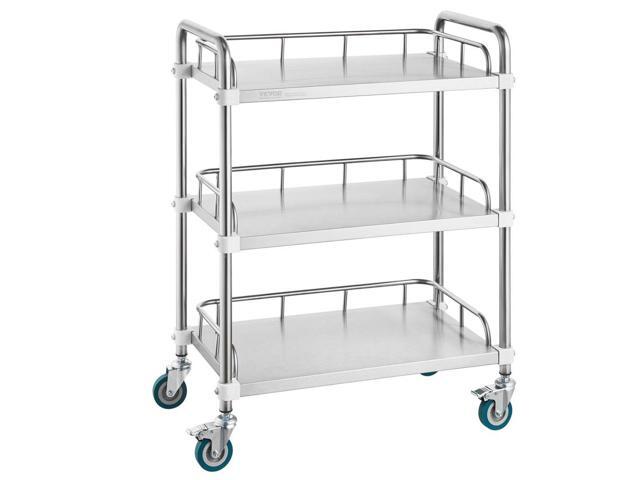 Click here for VEVOR Lab Rolling Cart  3-Shelf Stainless Steel Ro... prices