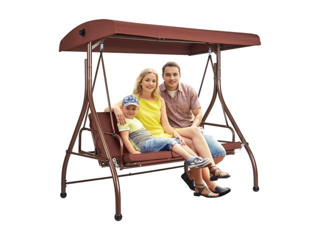 Click here for VEVOR 3-Seat Patio Swing Chair  Converting Canopy... prices