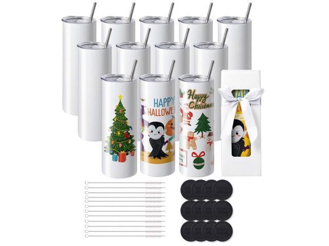Click here for VEVOR 12 Pack Sublimation Tumblers 20oz Skinny Str... prices