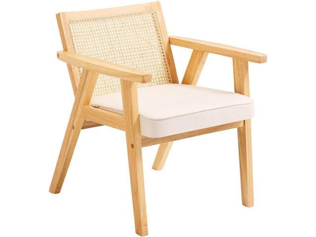 Click here for VEVOR Mid Century Modern Rattan Chair  Upholstered... prices