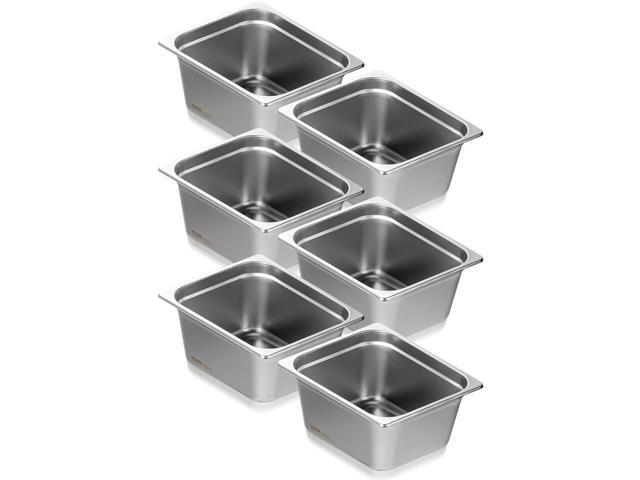 Click here for VEVOR 6 Pack Hotel Pans  1/2 Size Anti-Jam Steam P... prices