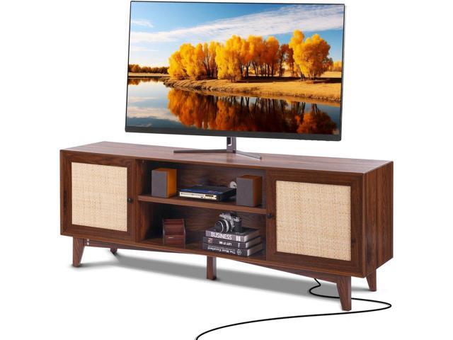 Click here for VEVOR Rattan TV Stand for 75in TV  Boho TV Stand w... prices