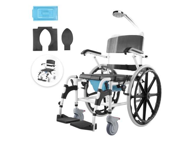 Click here for VEVOR Shower Wheelchair 17.5in Al Alloy Commode Ba... prices
