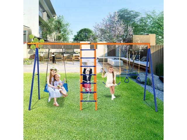 Click here for VEVOR Swing Sets for Backyard 6 in 1 Swing Set 440... prices