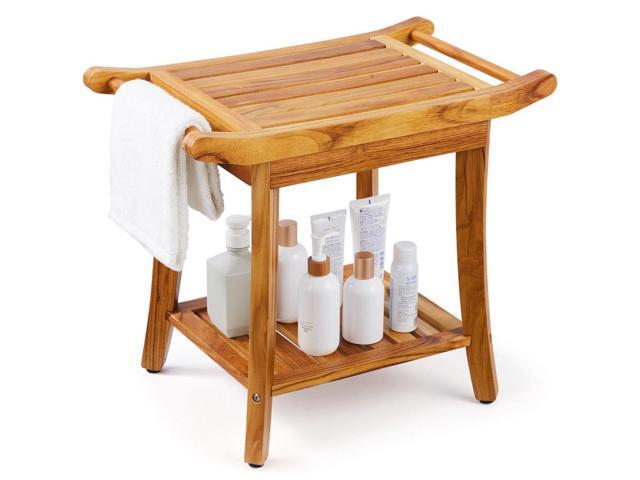 Click here for VEVOR Teak Shower Bench 22 x 14.4 x 18.5 in Wood S... prices