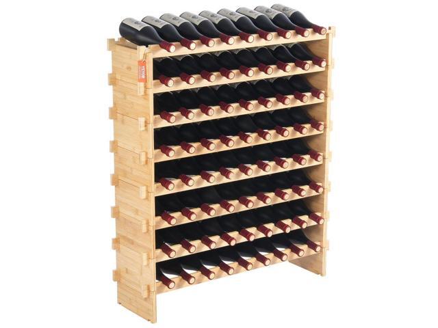 Click here for VEVOR 72 Bottle Upgrade Modular Wine Rack Bamboo W... prices