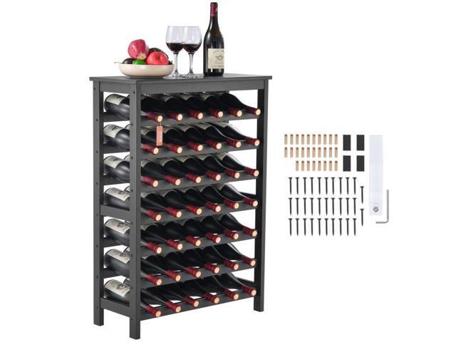 Click here for VEVOR 42 Bottle 7-Tier Modular Wine Rack Bamboo Wo... prices