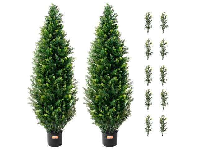Click here for VEVOR 2 Pack 4 Artificial Cedar Topiary Tree Faux... prices
