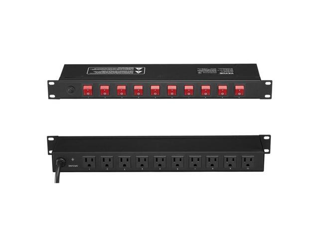 Click here for VEVOR 19 1U PDU 10 Outlets Rack Mount Power Strip... prices