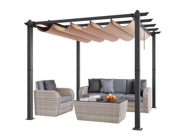 Click here for VEVOR 10x10 Outdoor Retractable Pergola with Sun S... prices