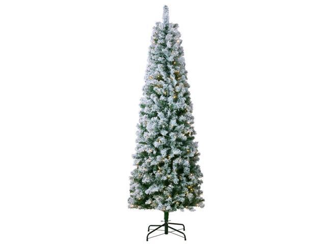 Click here for VEVOR Christmas Tree 6.5ft Prelit Flocked Xmas Tre... prices