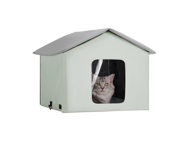 Click here for VEVOR Heated Cat House Foldable Kitty Shelter with... prices