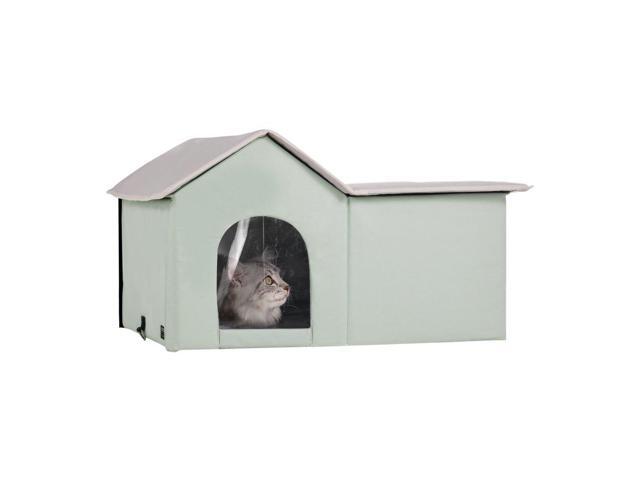 Click here for VEVOR Heated Cat House Foldable Kitty Shelter with... prices