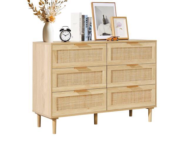 Click here for VEVOR 6 Drawer Rattan Dresser  Boho Dresser  Ratta... prices
