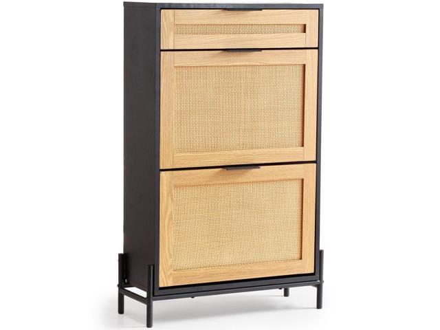 Click here for VEVOR Rattan Shoe Cabinet  Narrow Shoe Storage Org... prices