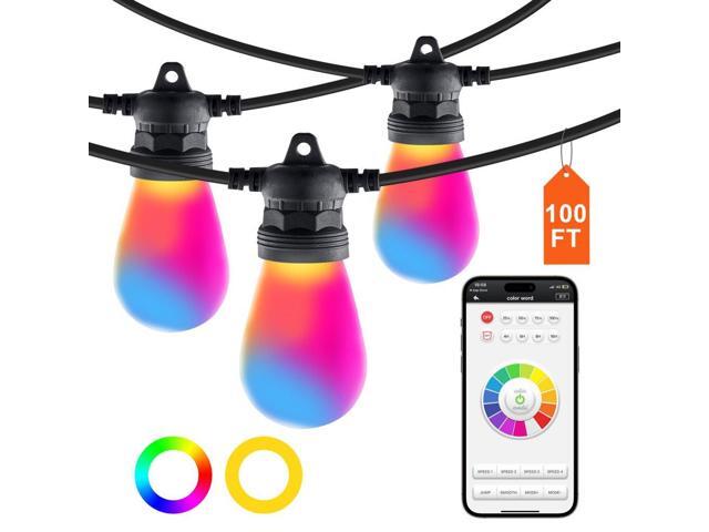 Click here for VEVOR 100FT RGB Outdoor String Lights Waterproof P... prices