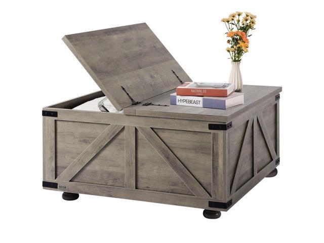 Click here for VEVOR Farmhouse Coffee Table  36 Inch Hinged Squar... prices