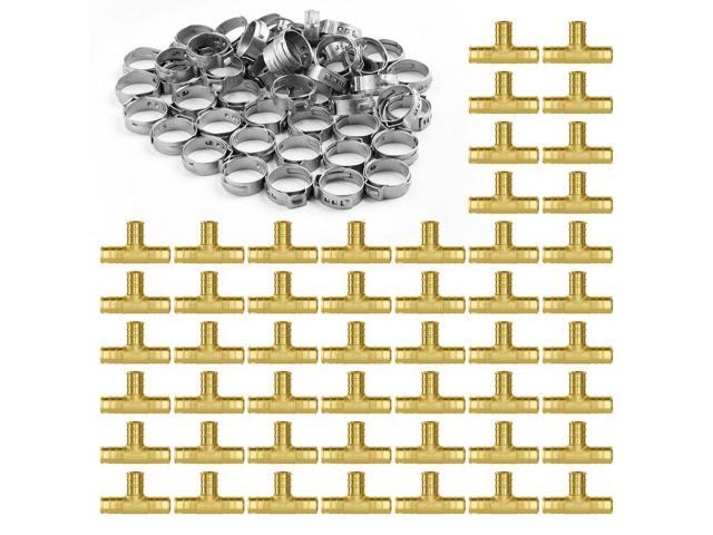 Click here for VEVOR Pipe Fittings 1/2 50PCS Brass Clamp-style Te... prices