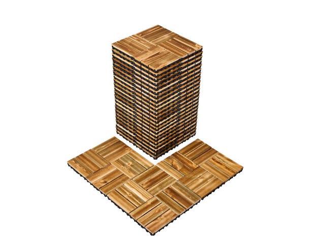 Click here for VEVOR Interlocking Deck Tiles Solid Wood 27 Pack 1... prices