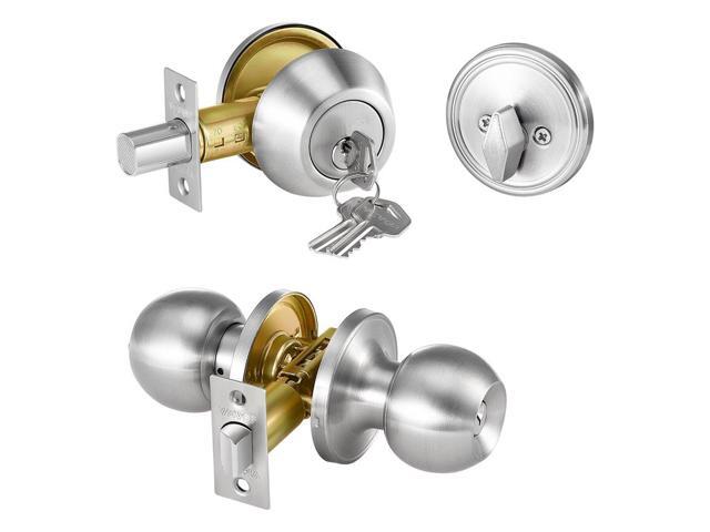 Click here for VEVOR Entry Door Knob and Deadbolt Set Satin Nicke... prices