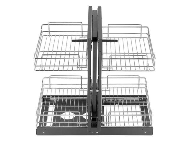Click here for 2 Tier 4 Shelf Blind Corner Pull Out Organizer Chr... prices