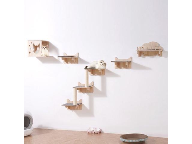 Click here for VEVOR Wall Mounted Cat Shelves Tree with Jumping B... prices