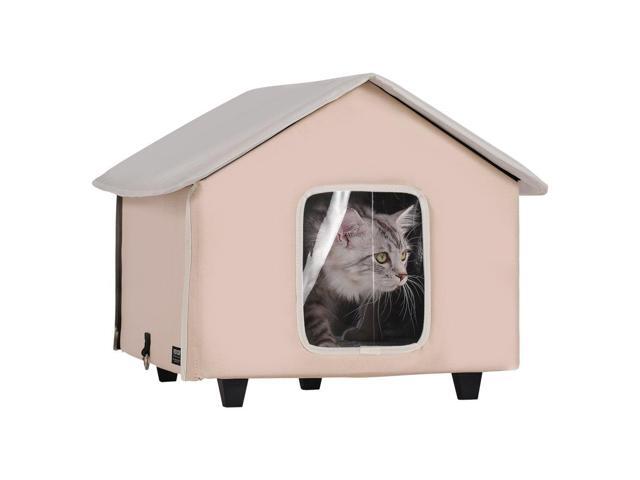 Click here for VEVOR Elevated Heated Cat House Kitty Shelter with... prices