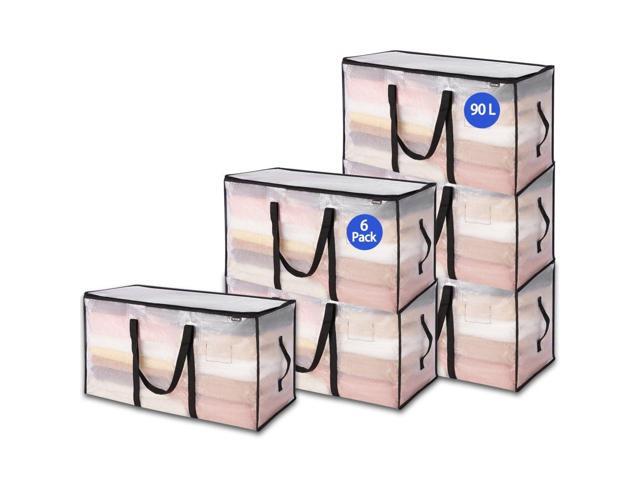 Click here for VEVOR 6 Packs 90L Clear Clothes Storage Bags  Plas... prices