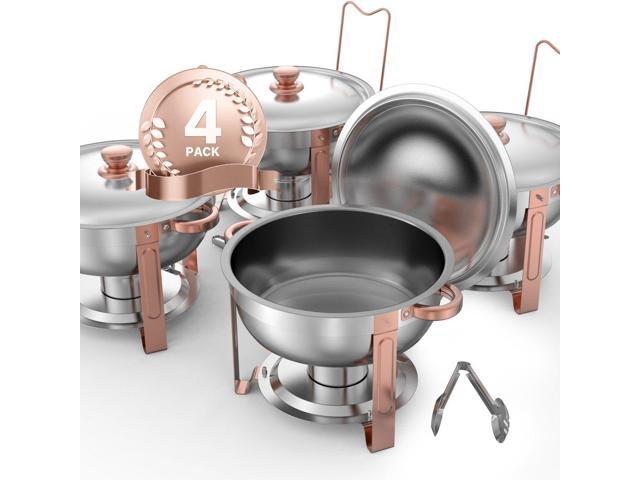Click here for VEVOR 5 Qt 4 Pack Round Chafing Dish Buffet Set Fu... prices
