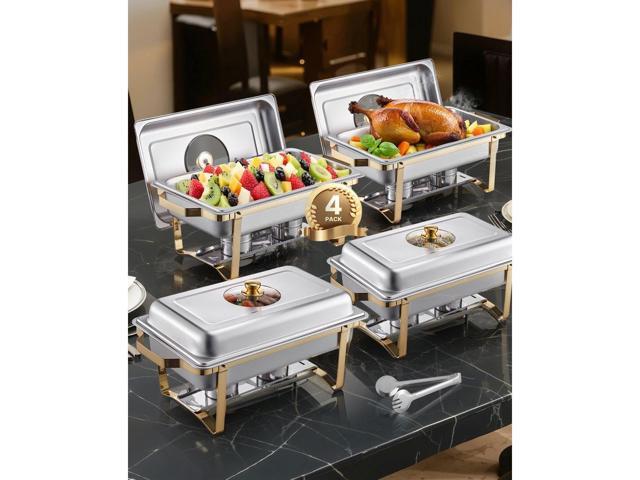 Click here for VEVOR 8 Qt 4 Pack Rectangle Chafing Dish Buffet Se... prices