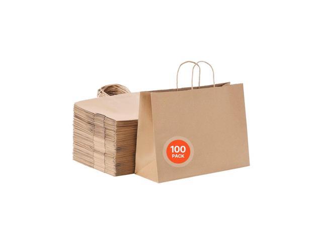 Click here for VEVOR Kraft Paper Bag with Handles 100Pcs 16x6x12... prices